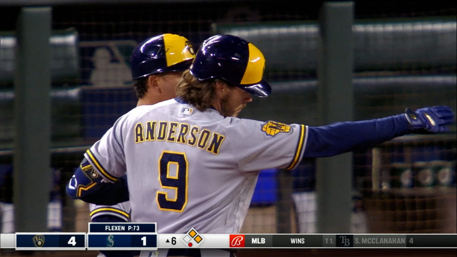 Brian Anderson hits an RBI single to left field | 04/17/2023 ...