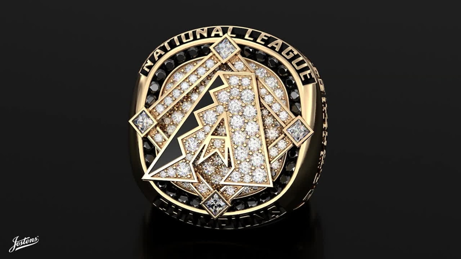 The D-backs are presented with their NL pennant rings | 03/29/2024 ...