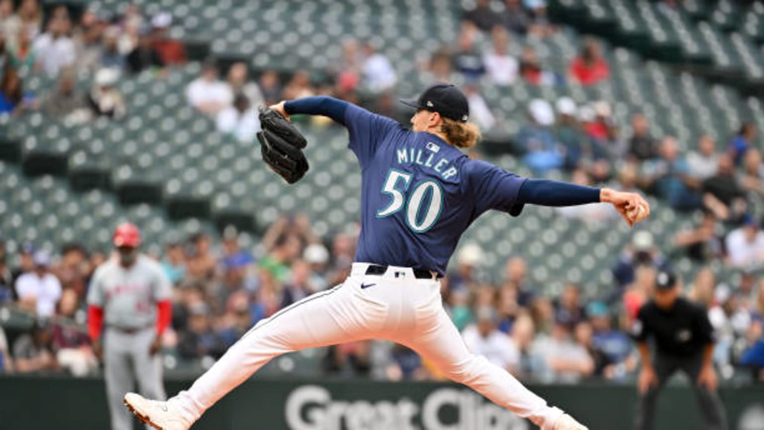 Bryce Miller strikes out Calhoun to end the inning | 07/22/2024 ...