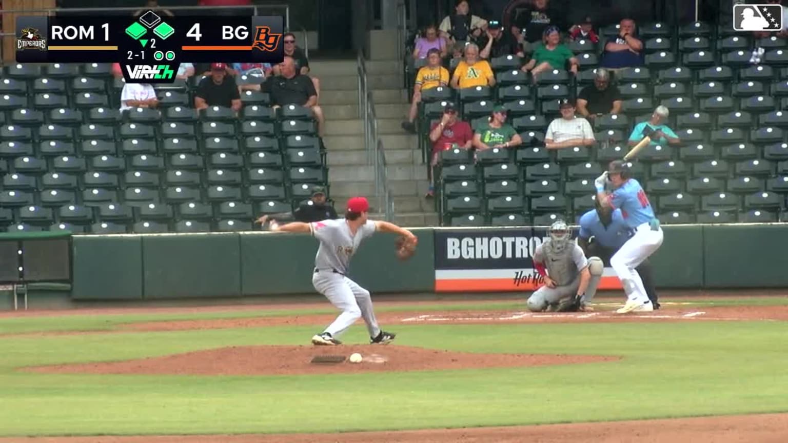 Aidan Smith doubles (2) on a sharp line drive to center fielder Eric ...
