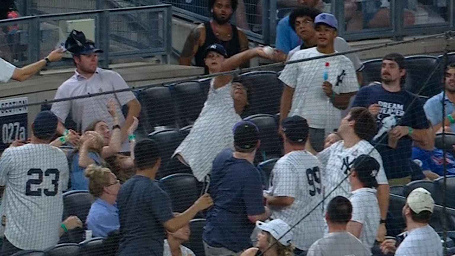 Yankee Fan makes barehanded catch | 07/28/2025 | New York Yankees