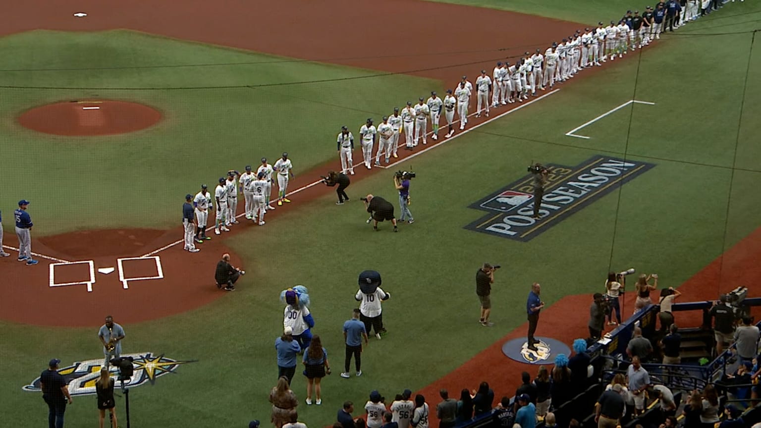 The Rays' lineup is announced prior to Game 1 | 10/03/2023 | Tampa Bay Rays