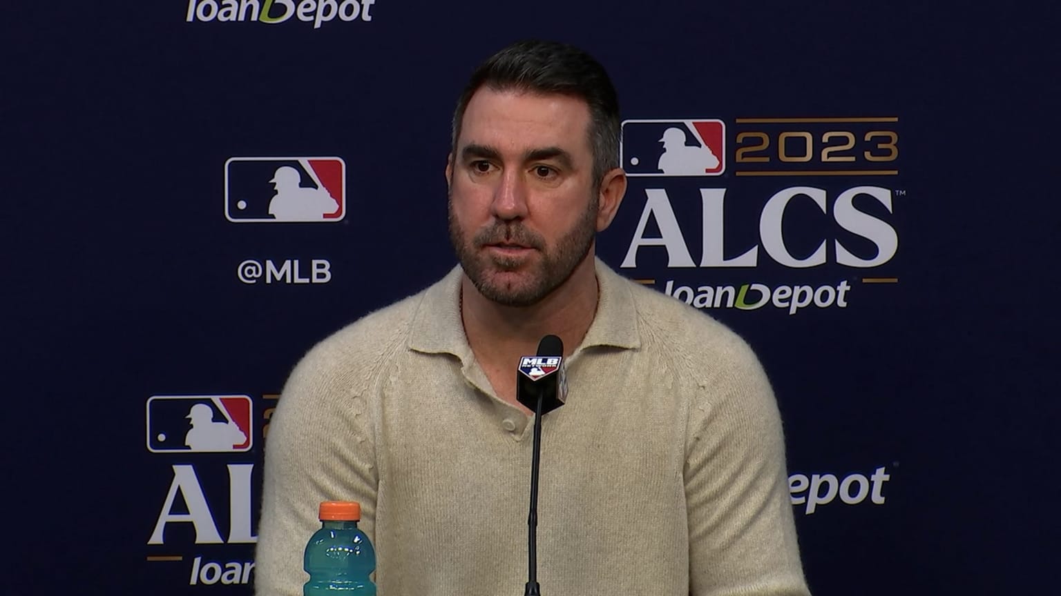 Justin Verlander discusses the Astros' Game 1 loss | 10/15/2023 | Houston Astros