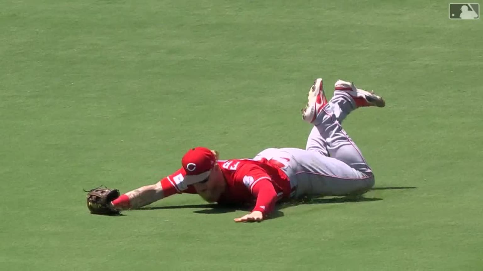 Jake Fraley makes a stellar diving catch in left | 05/03/2023 ...