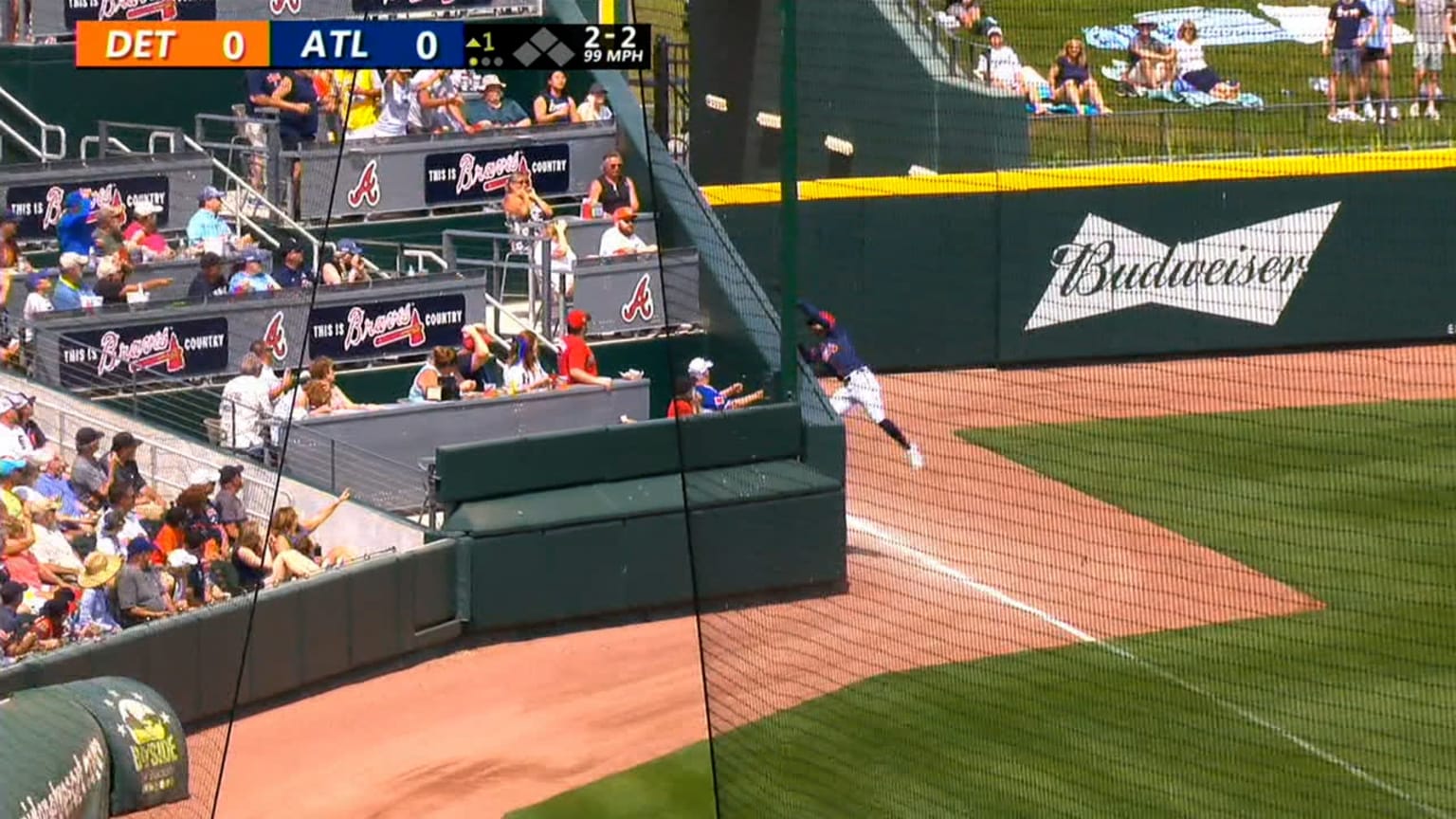 Forrest Wall leaps up at the wall to make the catch | 03/05/2024 ...