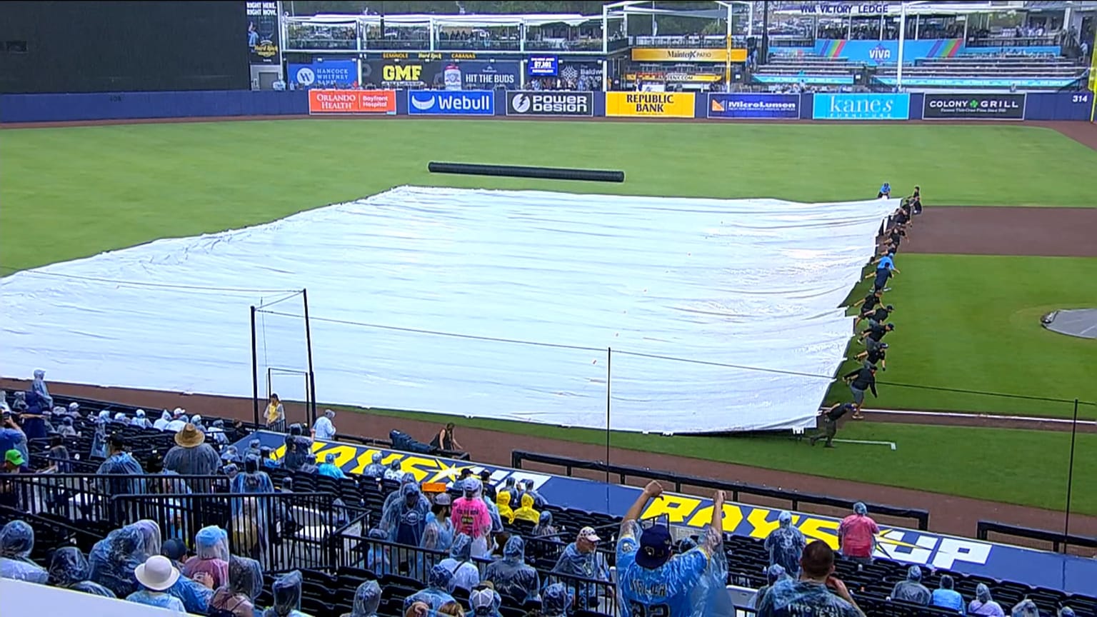 Rays' first ever home weather delay | 05/10/2025 | Tampa Bay Rays