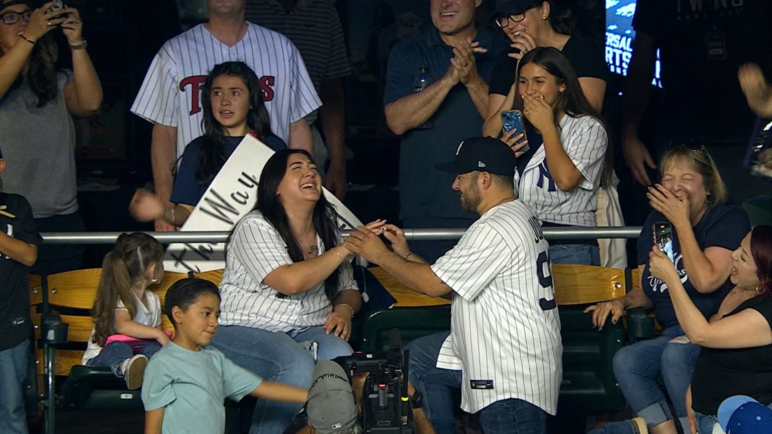 Yankees fans gets engaged during game | 09/16/2025 | MLB.com