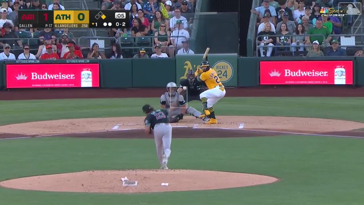 Shea Langeliers singles vs. D-backs | 08/02/2025 | MLB.com