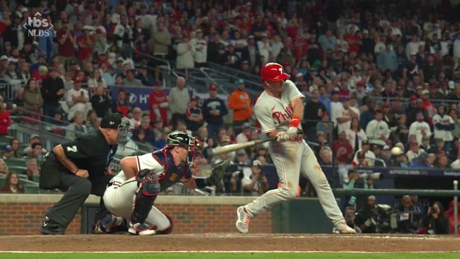 Braves challenge catcher's interference call | 10/07/2023 ...