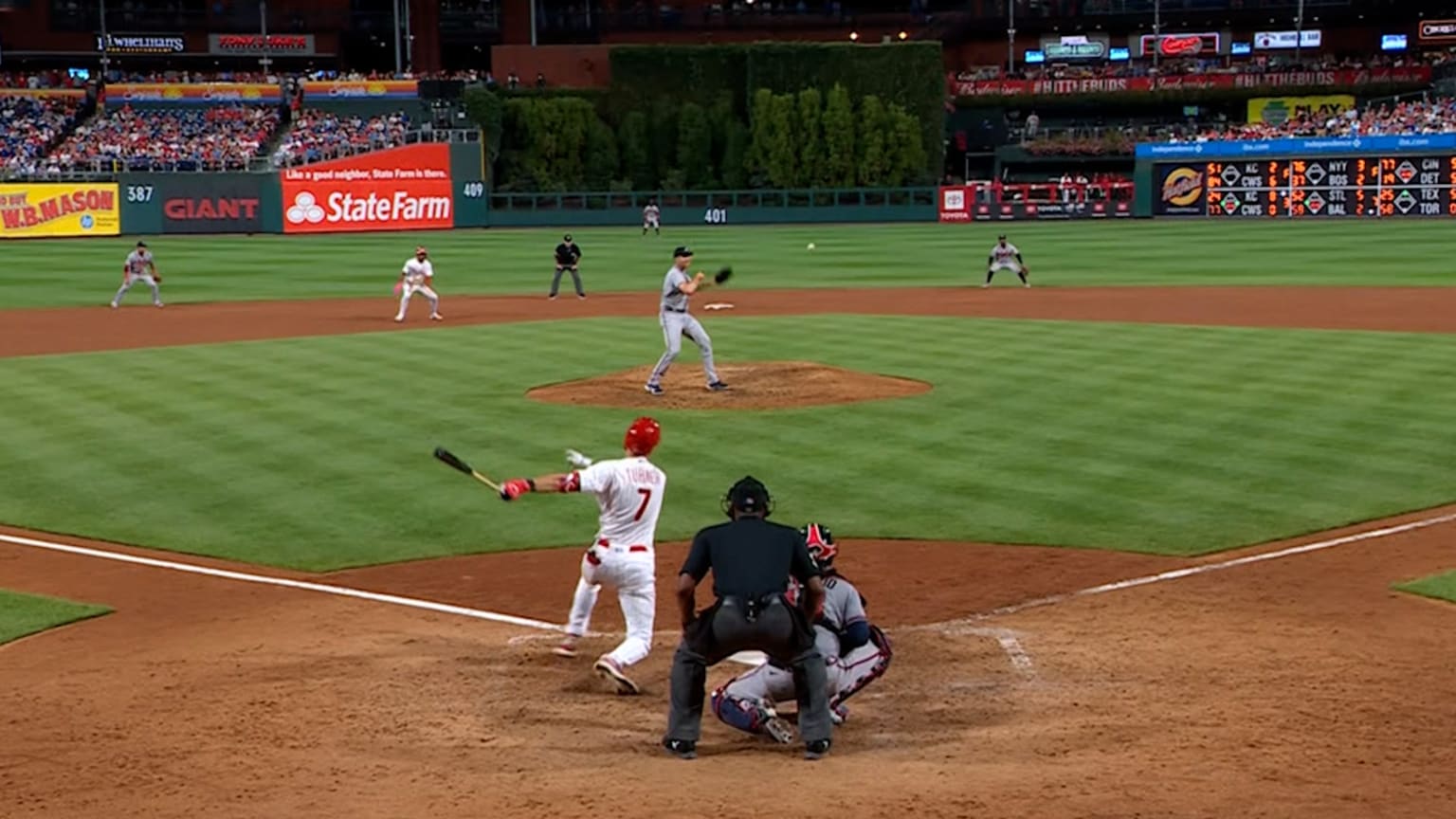 Trea Turner sharply lines an RBI single in the 7th | 09/12/2023 | Philadelphia Phillies