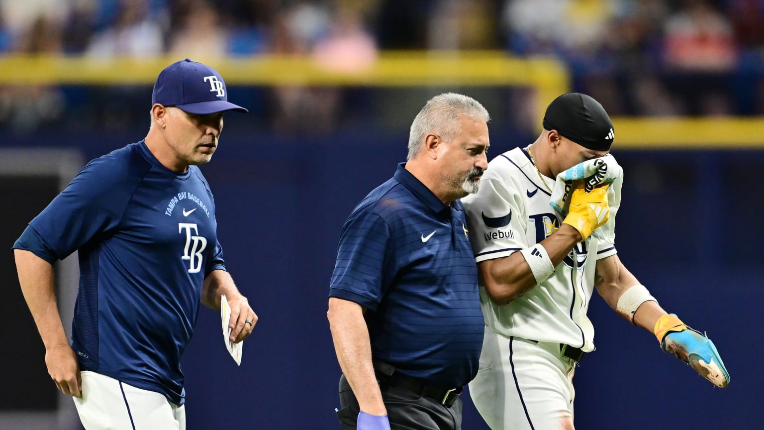 Chandler Simpson exits the game after injury | 06/01/2026 | MLB.com
