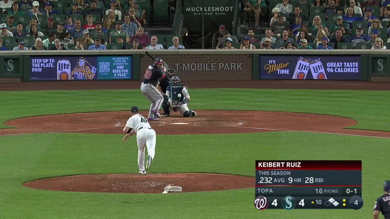 Ruiz falla con elevadito | 27/06/2023 | Los Mariners de Seattle