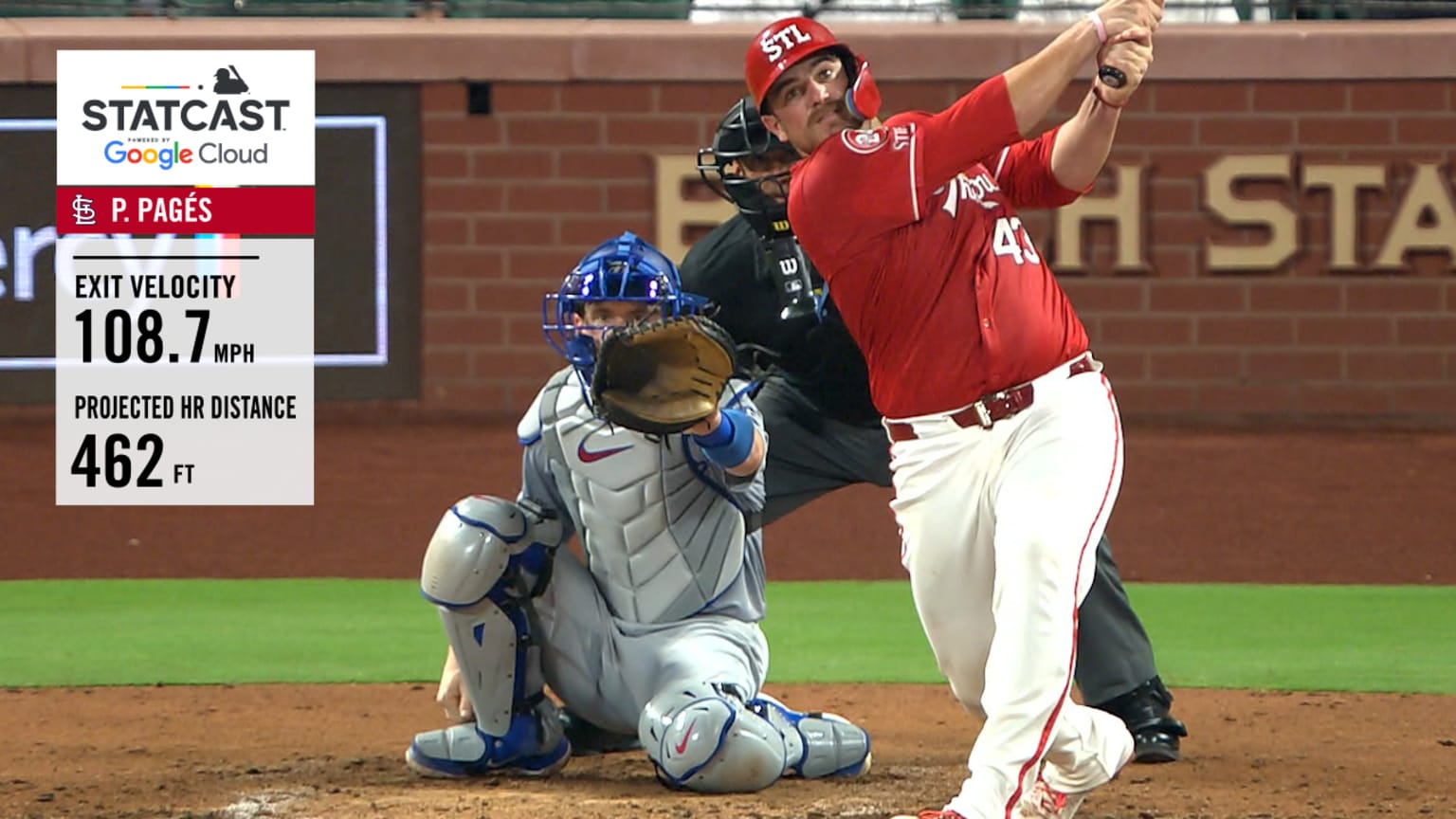 Pedro Pagés hits 462-foot, 108.7 mph home run | 08/16/2024 | St. Louis ...