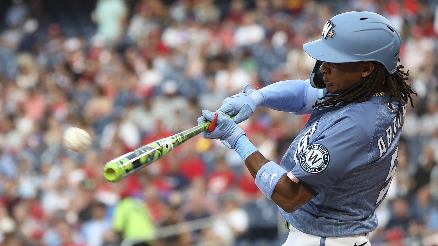CJ Abrams hits RBI double with alien bat | 08/15/2025 | Washington ...