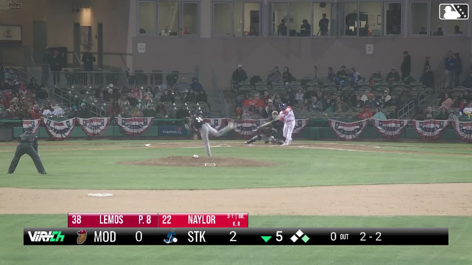 A's No. 8 prospect Myles Naylor lifts a two-run homer | 04/07/2024 ...