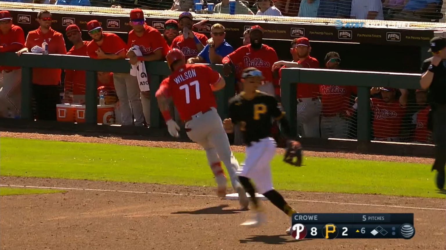 Weston Wilson hits a inside-the-parker to left field | 02/27/2023 | MLB.com
