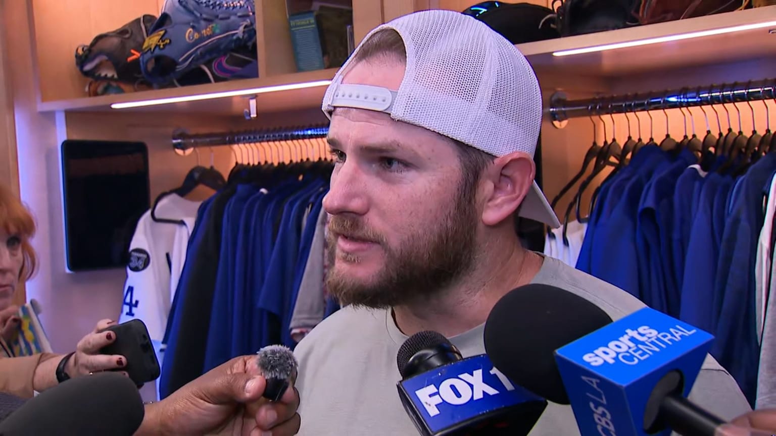 Max Muncy on clutch throw home, pitching staff | 10/16/2025 | Los ...