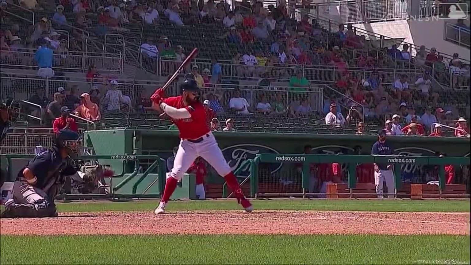 Connor Wong adds a solo home run to center field | 03/28/2023 | Boston ...