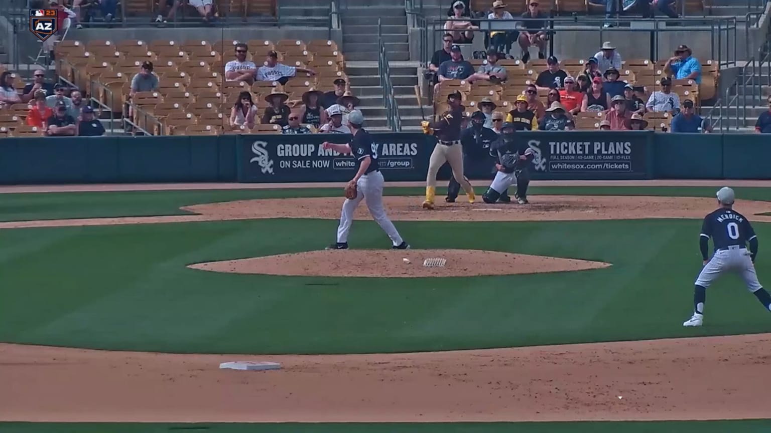Ethan Salas lifts a sac fly to center in the 9th | 02/28/2024 | San Diego Padres