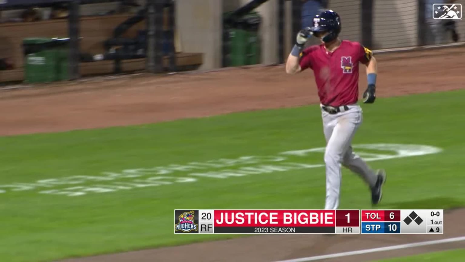 Justice Bigbie hits his first Triple-A home run | 09/23/2023 | MLB.com