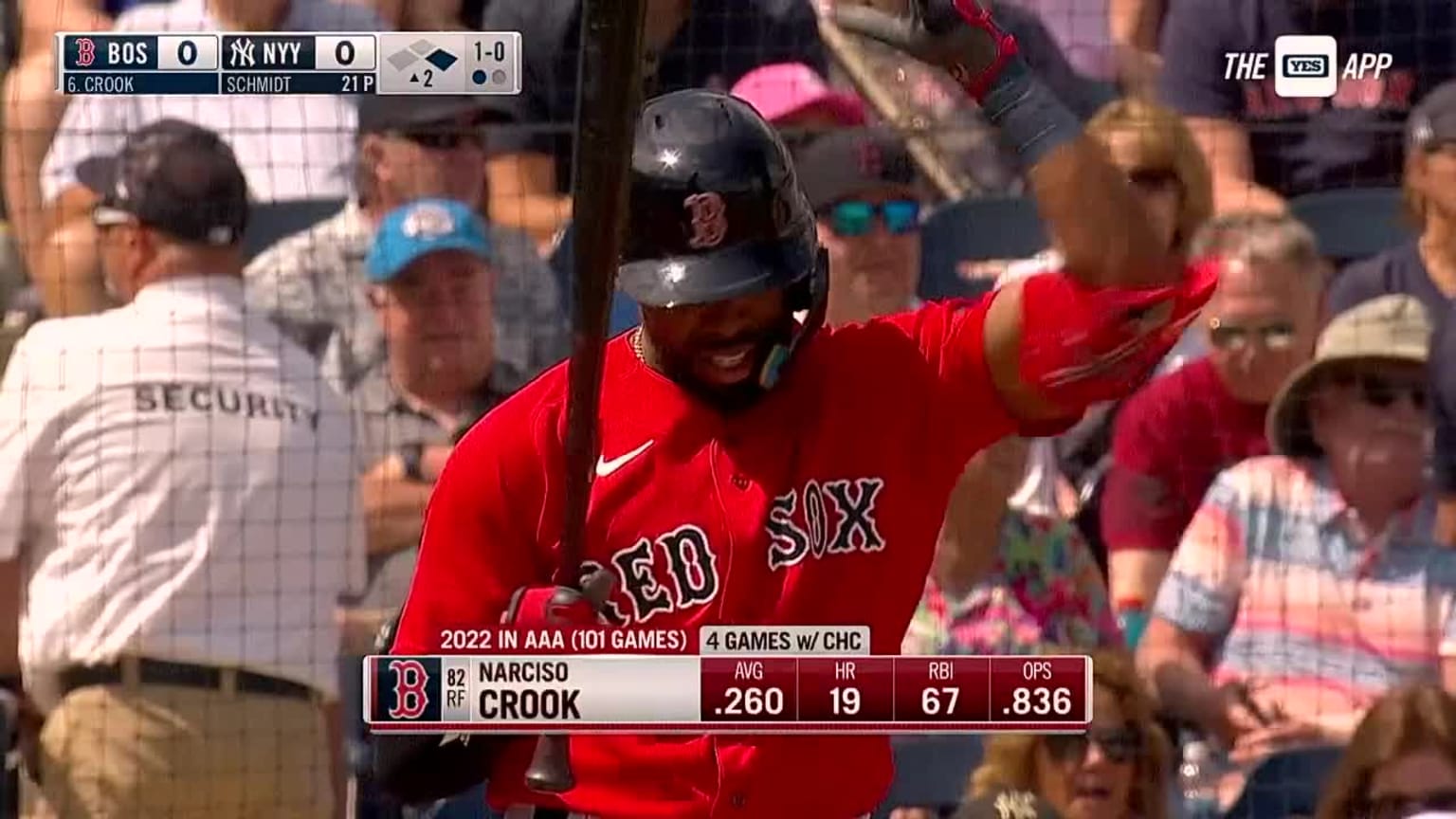 Narciso Crook hits a two-run homer to right field | 03/09/2023 | Boston ...