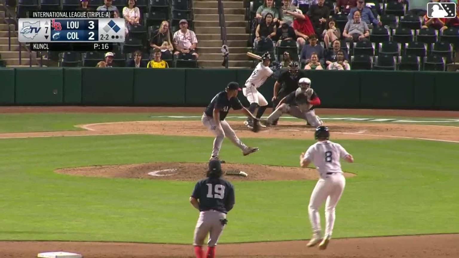 Juan Brito singles on a line drive to right fielder Austin Hendrick ...