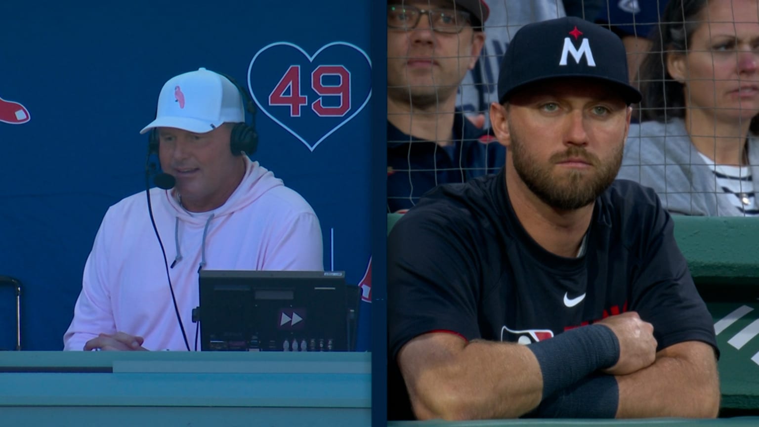 Roger Clemens joins both booths during the game | 05/02/2025 | Boston ...
