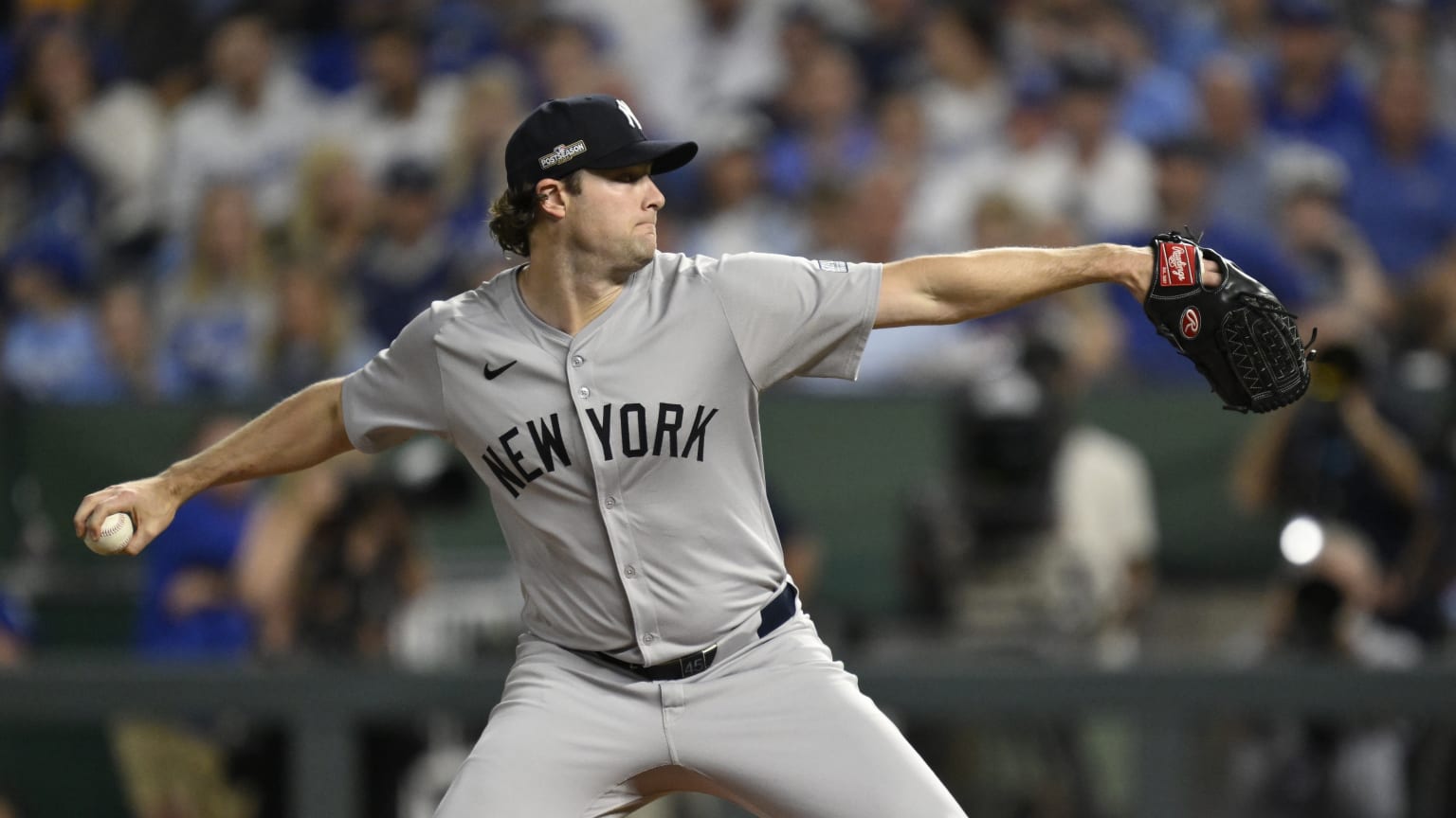 Gerrit Cole strikes out Kyle Isbel | 10/10/2024 | New York Yankees