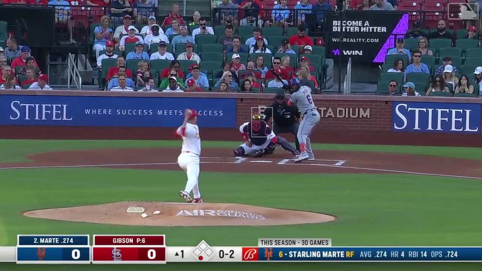 Kyle Gibson strikes out Starling Marte | 05/06/2024 | St. Louis Cardinals