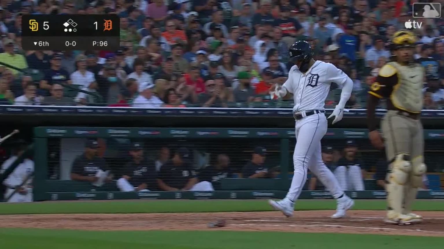 Nick Maton drives in Javier Báez with a sac fly | 07/21/2023 | Detroit ...