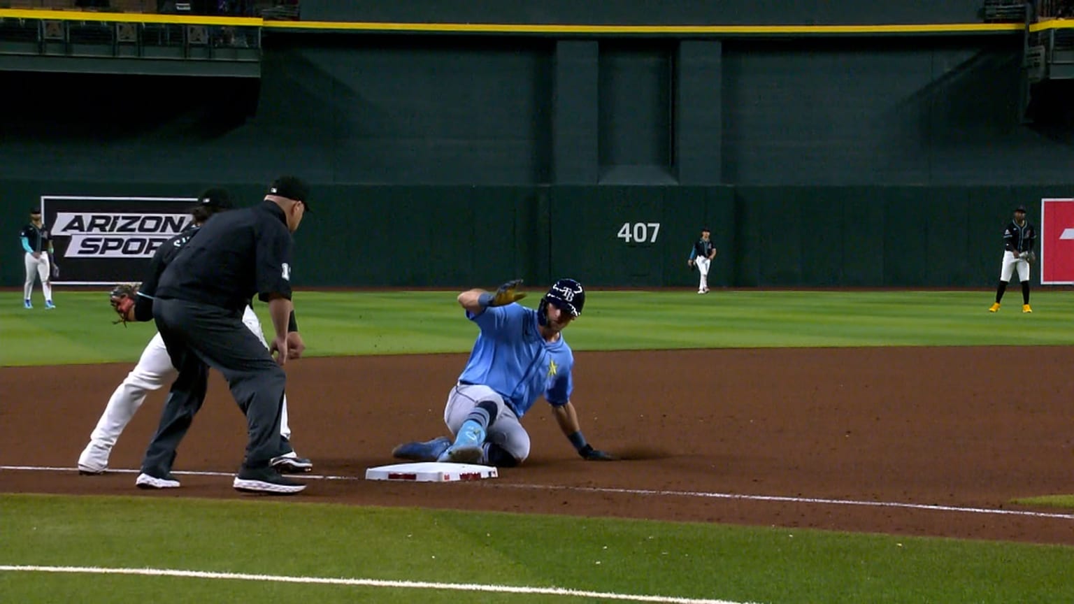 Kameron Misner out at third after review | 04/23/2025 | Tampa Bay Rays