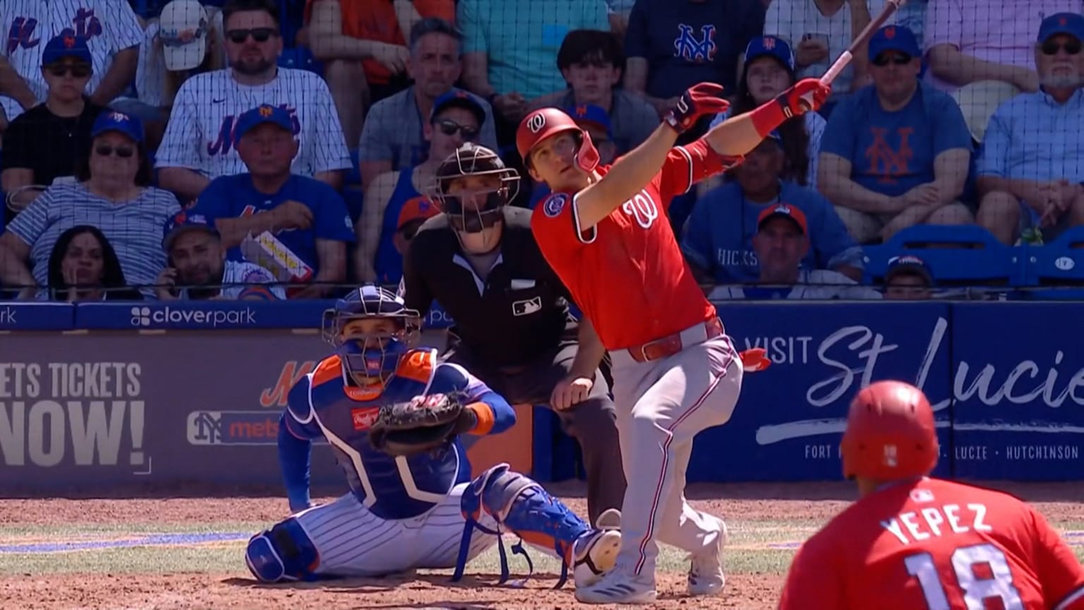 Jacob Young remolca dos carreras con doble | 22/03/2025 | Los Nationals ...