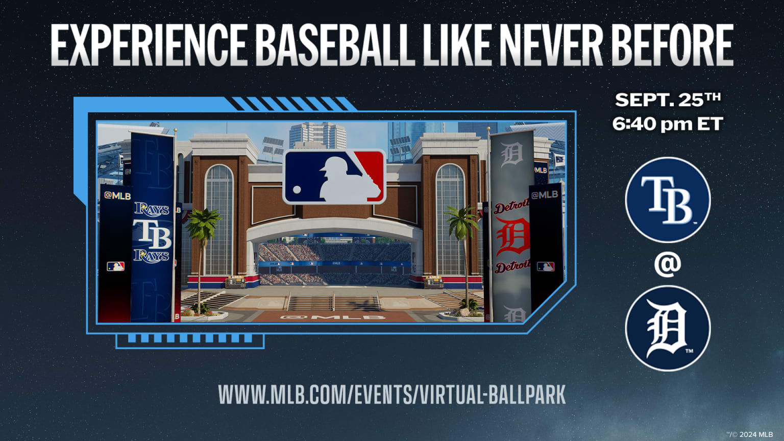 Virtual Ballpark for Rays at Tigers! | 09/25/2024 | MLB.com
