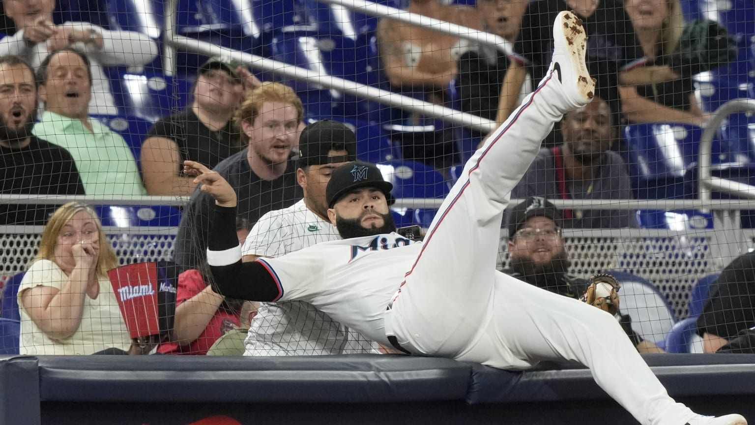 Emmanuel Rivera's catch in front of the net | 07/22/2024 | Miami Marlins