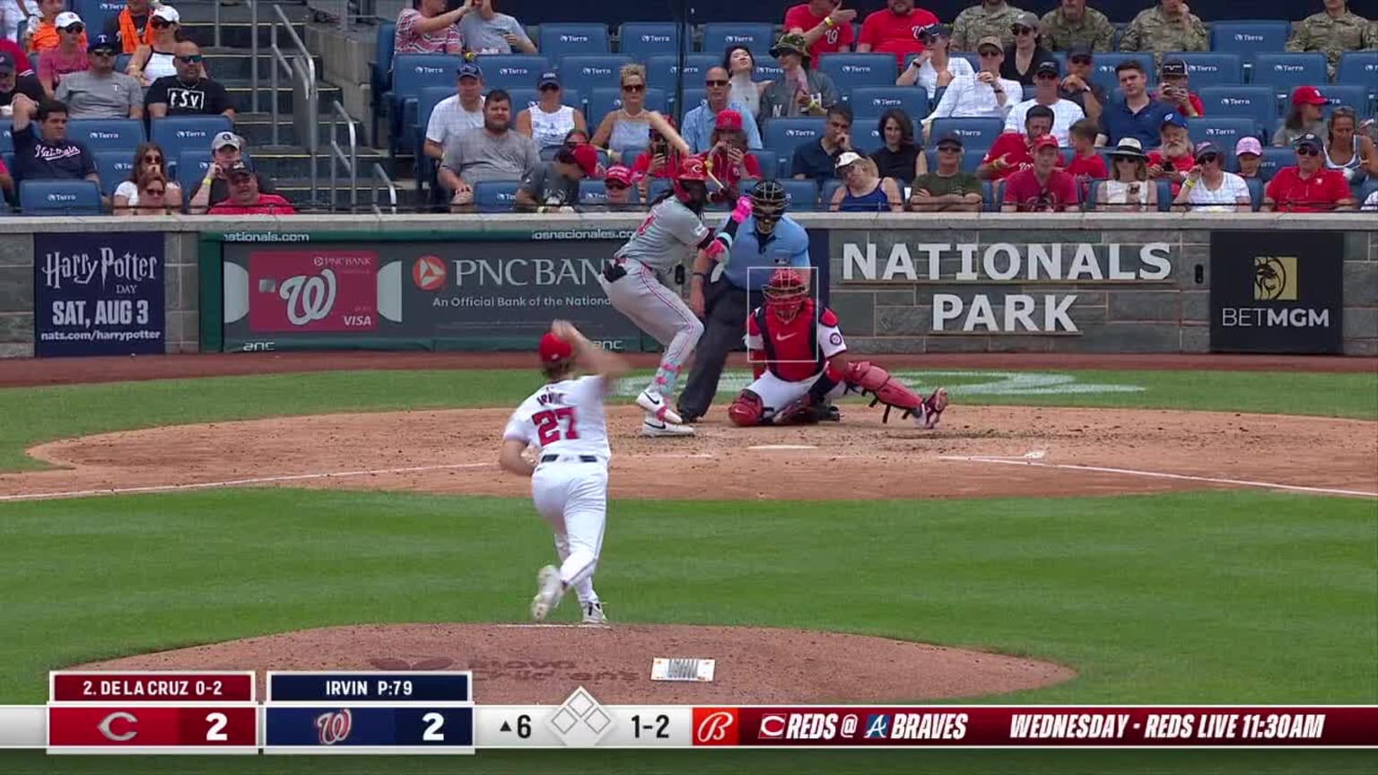 Elly De La Cruz conecta un doble en la 6ta entrada | 21/07/2024 | Los Reds de Cincinnati