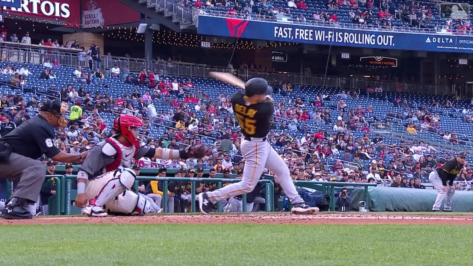 Jason Delay hits a sac fly in the top of the 2nd | 04/29/2023 ...