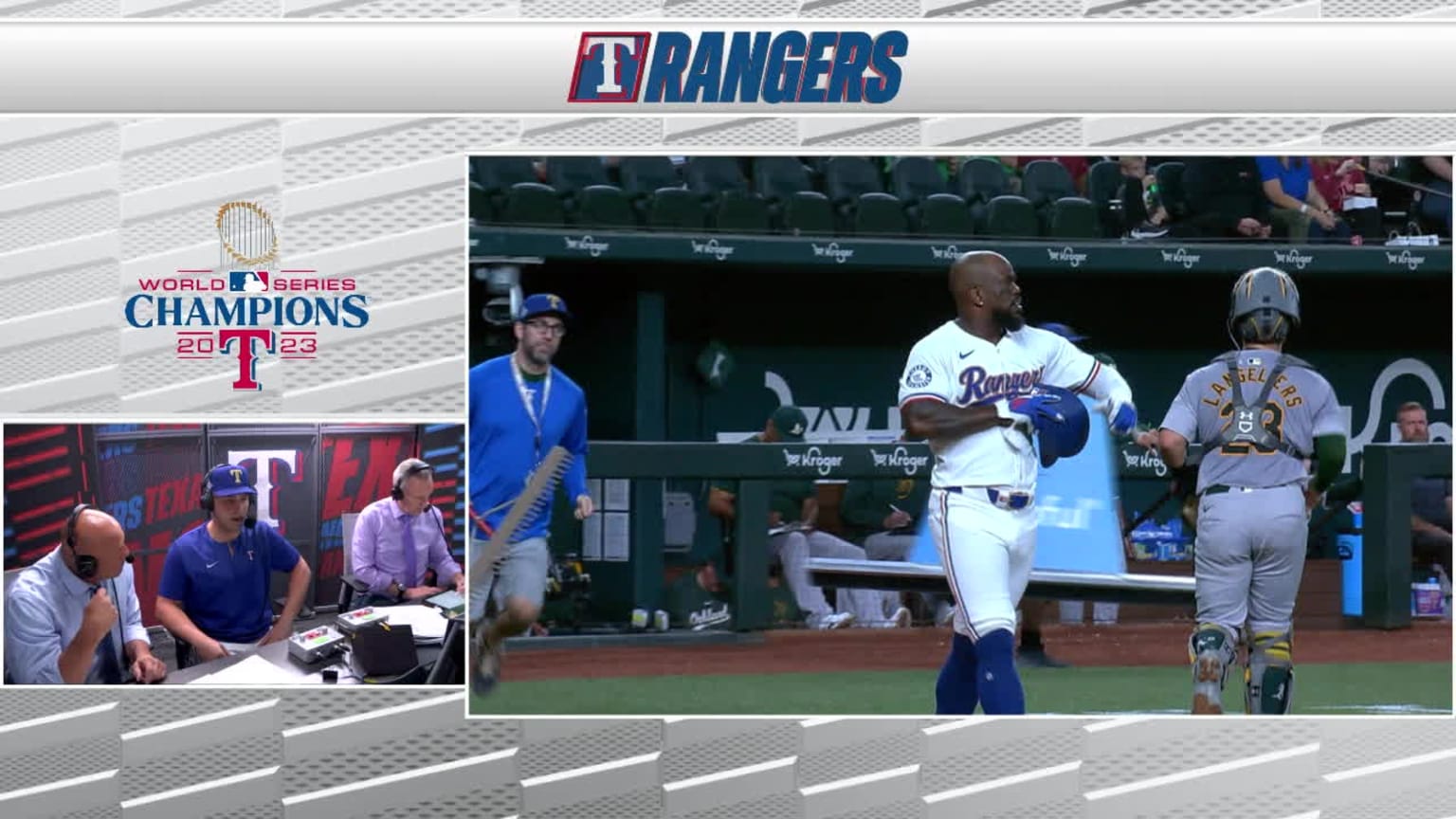 Nathaniel Lowe's play-by-play broadcasting | 04/10/2024 | Texas Rangers