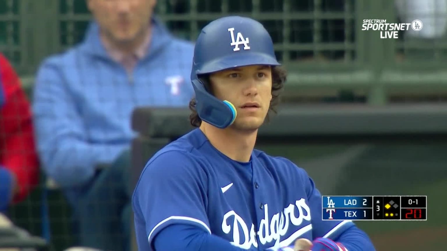 James Outman lines a single to center, scoring one | 03/01/2023 | Los ...