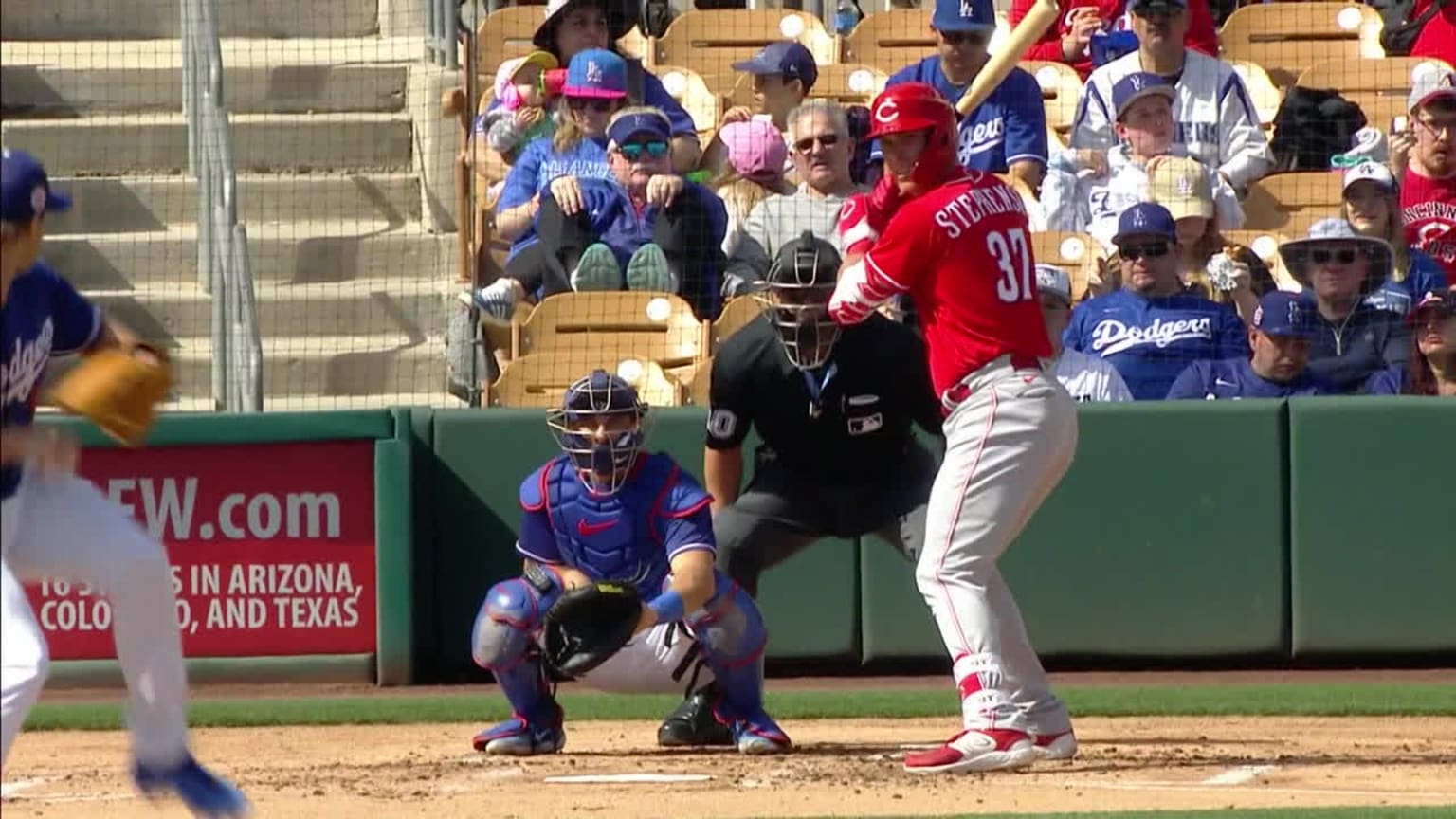 Tyler Stephenson lines an RBI double to left field | 02/28/2023 ...