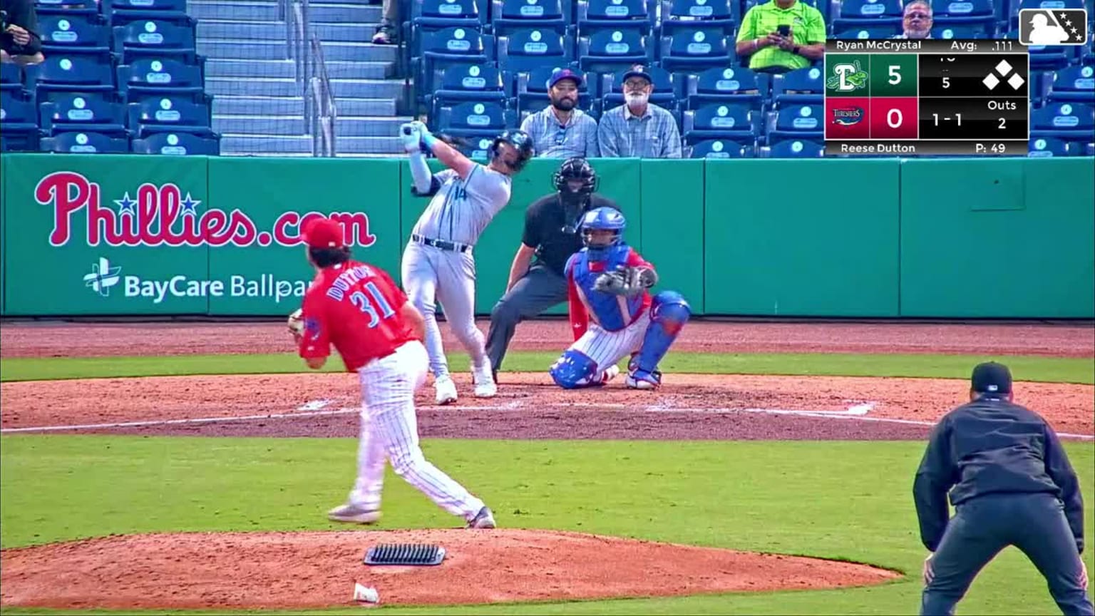 Reds prospect Ryan McCrystal's first pro homer | 04/09/2025 | MLB.com
