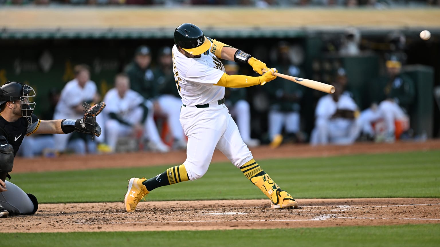 Shea Langeliers' sacrifice fly | 04/29/2024 | Athletics