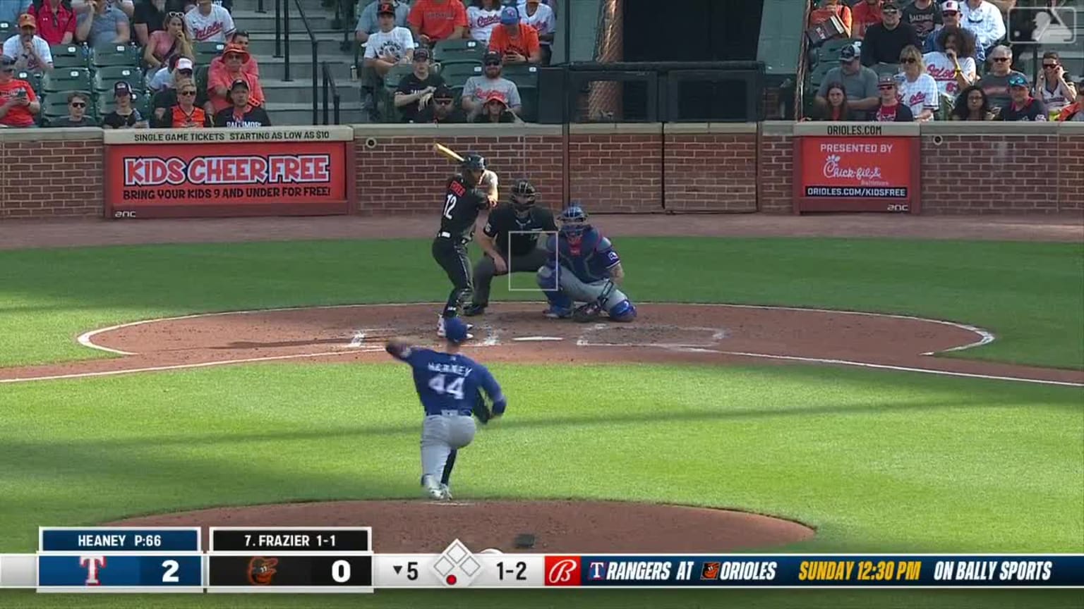 Andrew Heaney whiffs Frazier in the 5th inning | 05/27/2023 | Texas Rangers