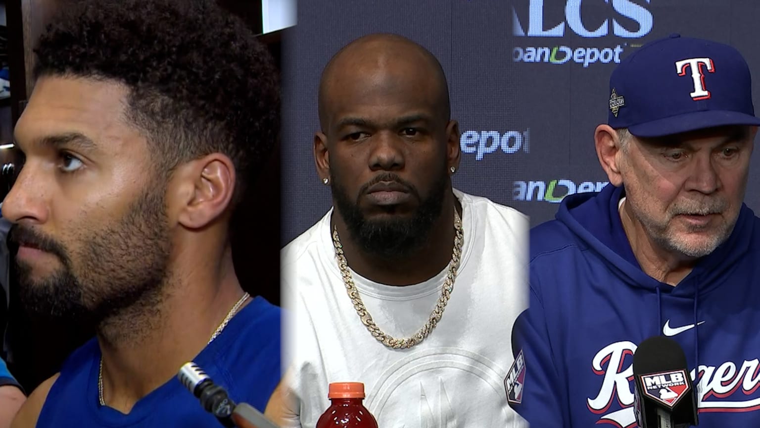 Rangers talk about the benches-clearing incident | 10/20/2023 | Texas ...