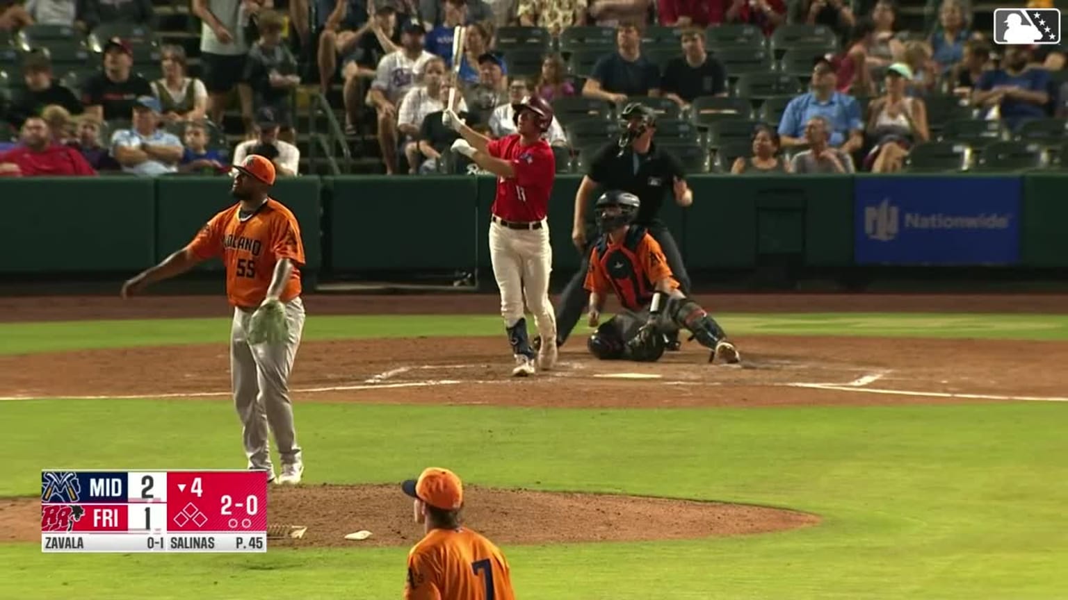 Aaron Zavala's solo home run | 05/25/2024 | Texas Rangers