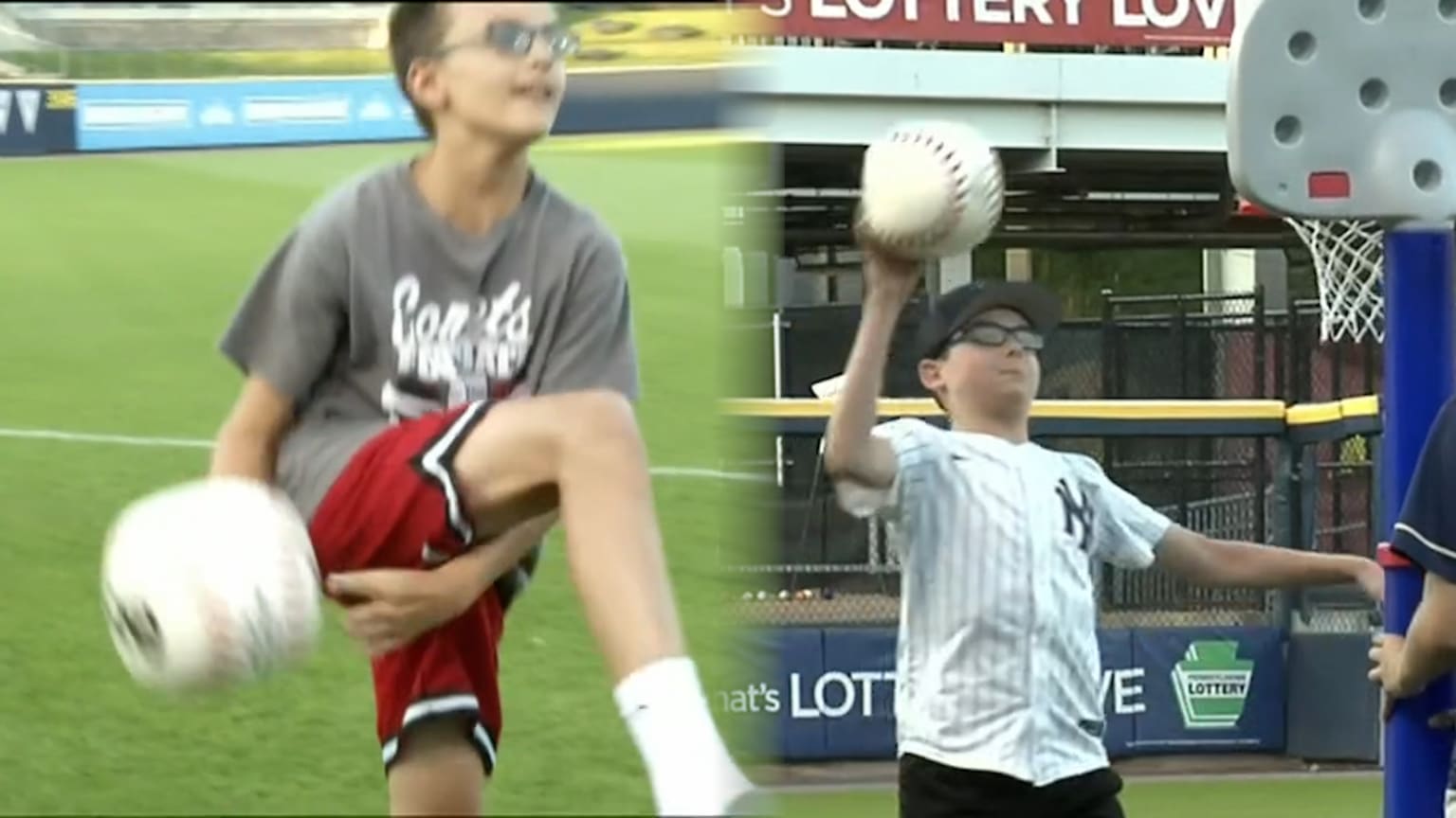 Fans participate in a dunk contest | 08/23/2023 | MLB.com