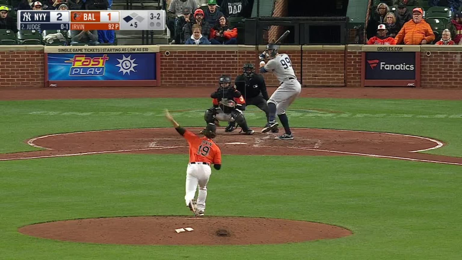 Aaron Judge's sac fly | 04/08/2023 | New York Yankees