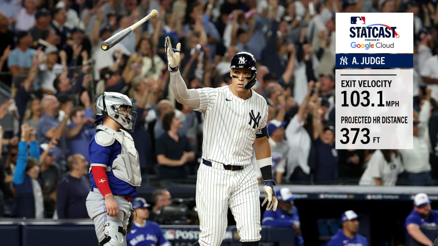 Aaron Judge sends 103.1 mph homer off foul pole | 10/07/2025 | MLB.com