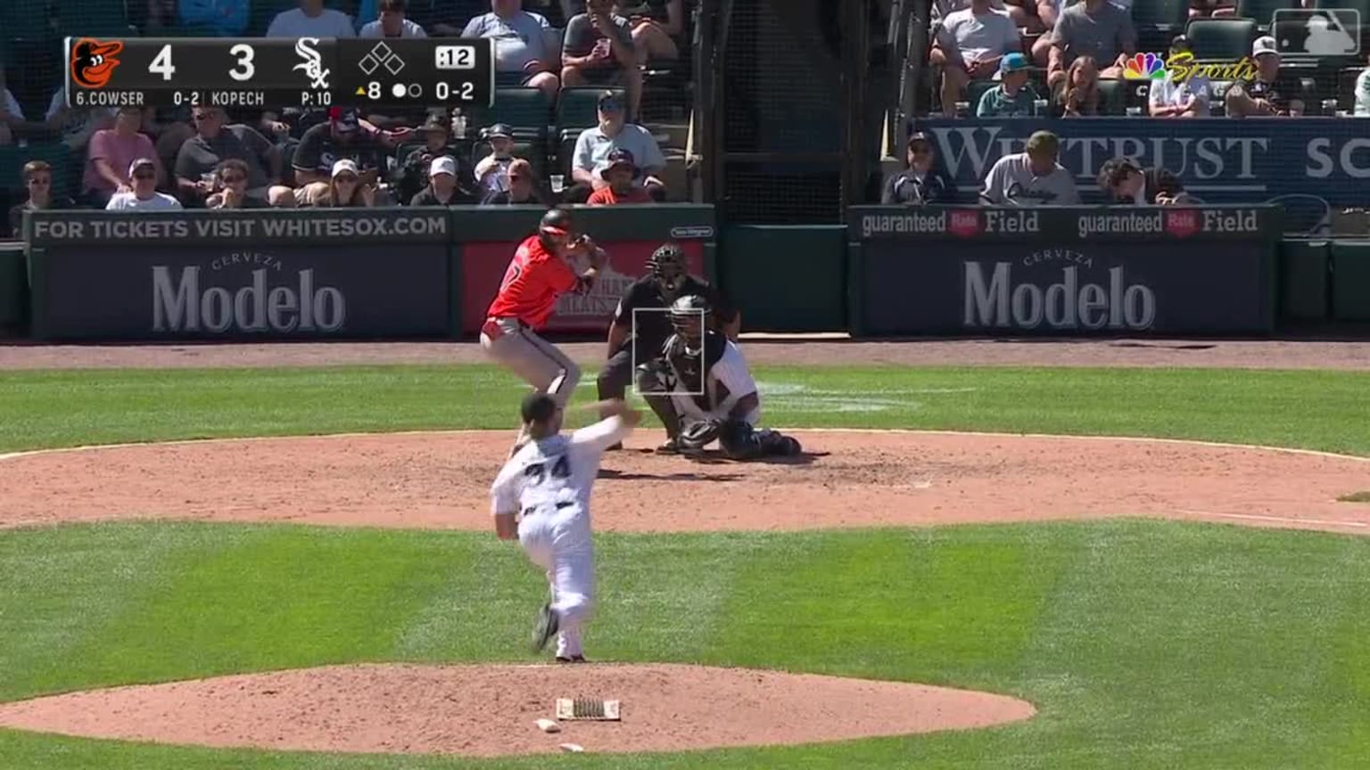 Michael Kopech strikes out Colton Cowser | 05/25/2024 | Chicago White Sox