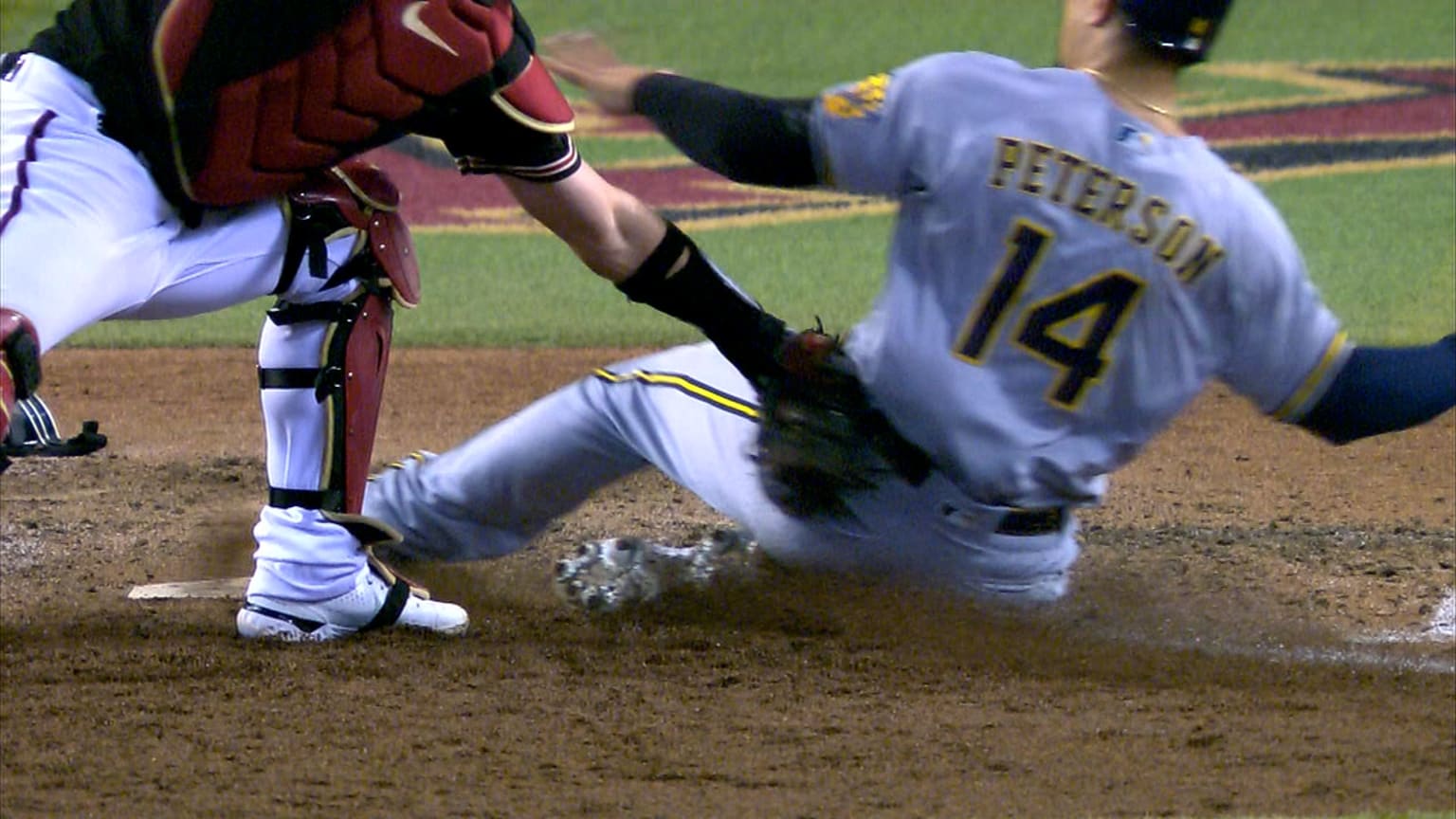 Jace Peterson is safe at home after replay review | 09/03/2022 ...