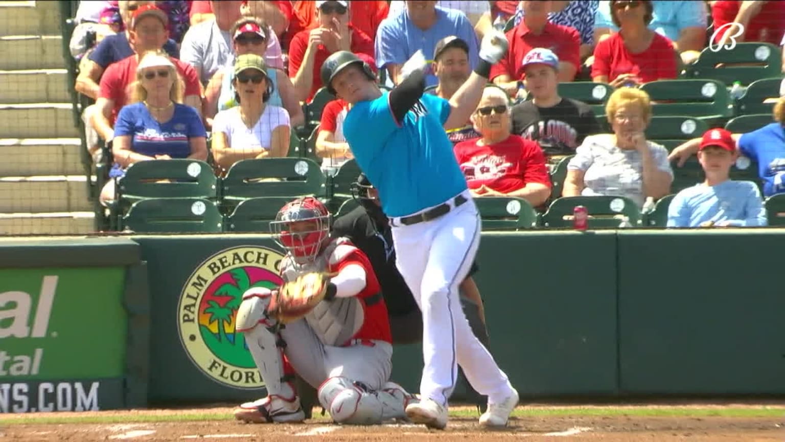 Garrett Cooper lines a single to left-center | 03/22/2023 | Miami Marlins